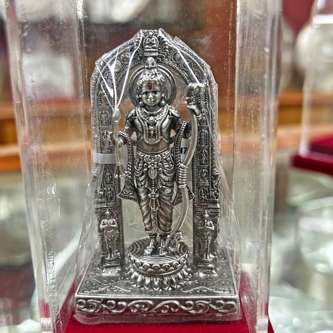 999 Pure Solid Silver Ram Lala Idol, Ayodhya Ram Lala Statue, Lord Ram ...