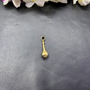Yellow Gold Hanuman Gada Pendant, 925 Silver Hindu God Lord Hanuman ...