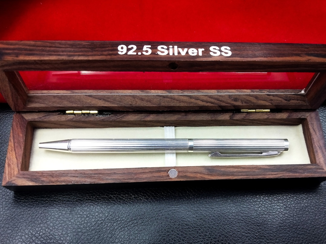 925 Sterling Silver Ballpoint Pen Hallmarked 925 Elegant Silver Writing ...