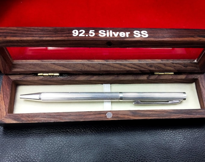 925 Sterling Silver Ballpoint Pen Hallmarked 925 Elegant Silver Writing ...