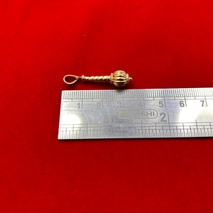 Yellow Gold Hanuman Gada Pendant, 925 Silver Hindu God Lord Hanuman ...