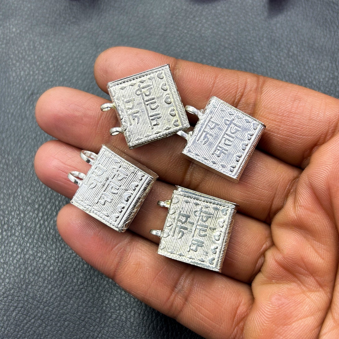 Silver Mataji Taweez, Hindu Goddess Locket, Silver Kavach Taweez ...
