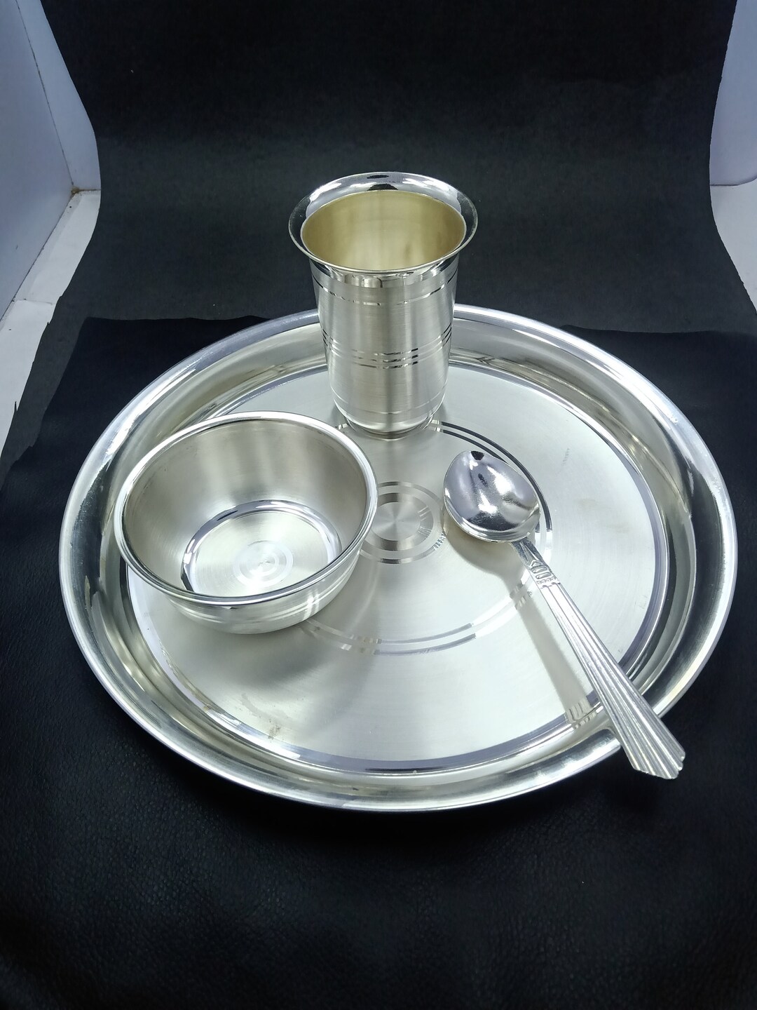 10 Size 999 Pure Silver Dinner Set, Silver 4 Piece Dinner Set, Dinner ...