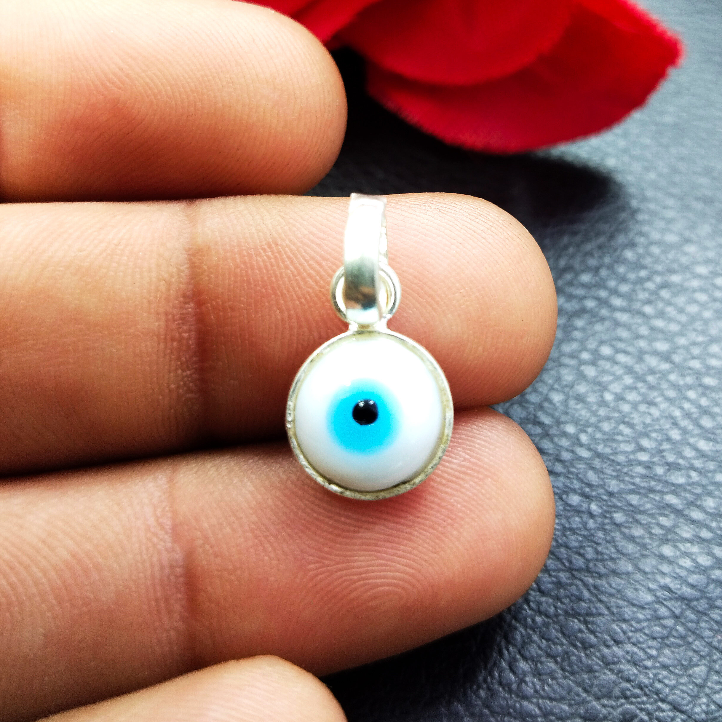 Evil Eye Necklace, 925 Sterling Silver Antique Evil Eye Jewelry Pendant ...