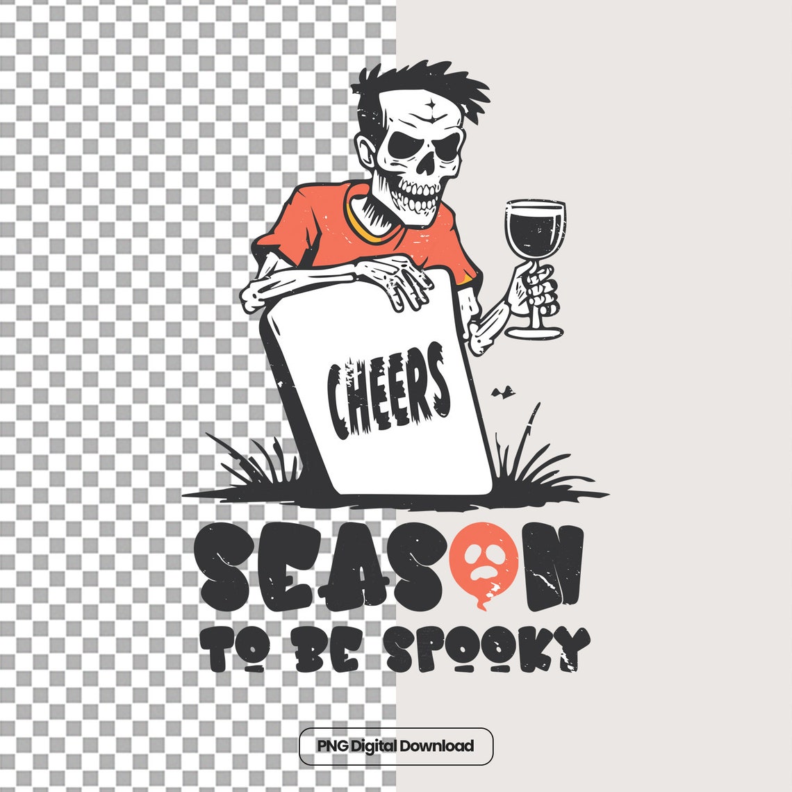 Cheers Skeleton Halloween Graphic PNG T-shirt Design PNG Digital ...