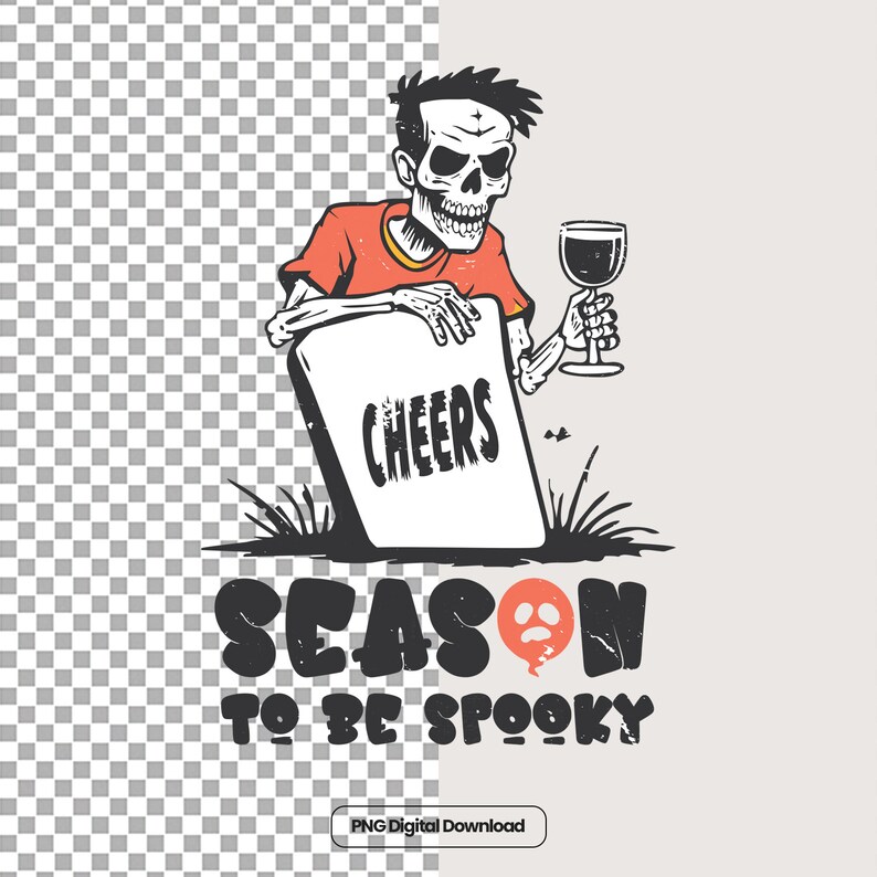 Cheers Skeleton Halloween Graphic PNG T-shirt Design PNG Digital ...