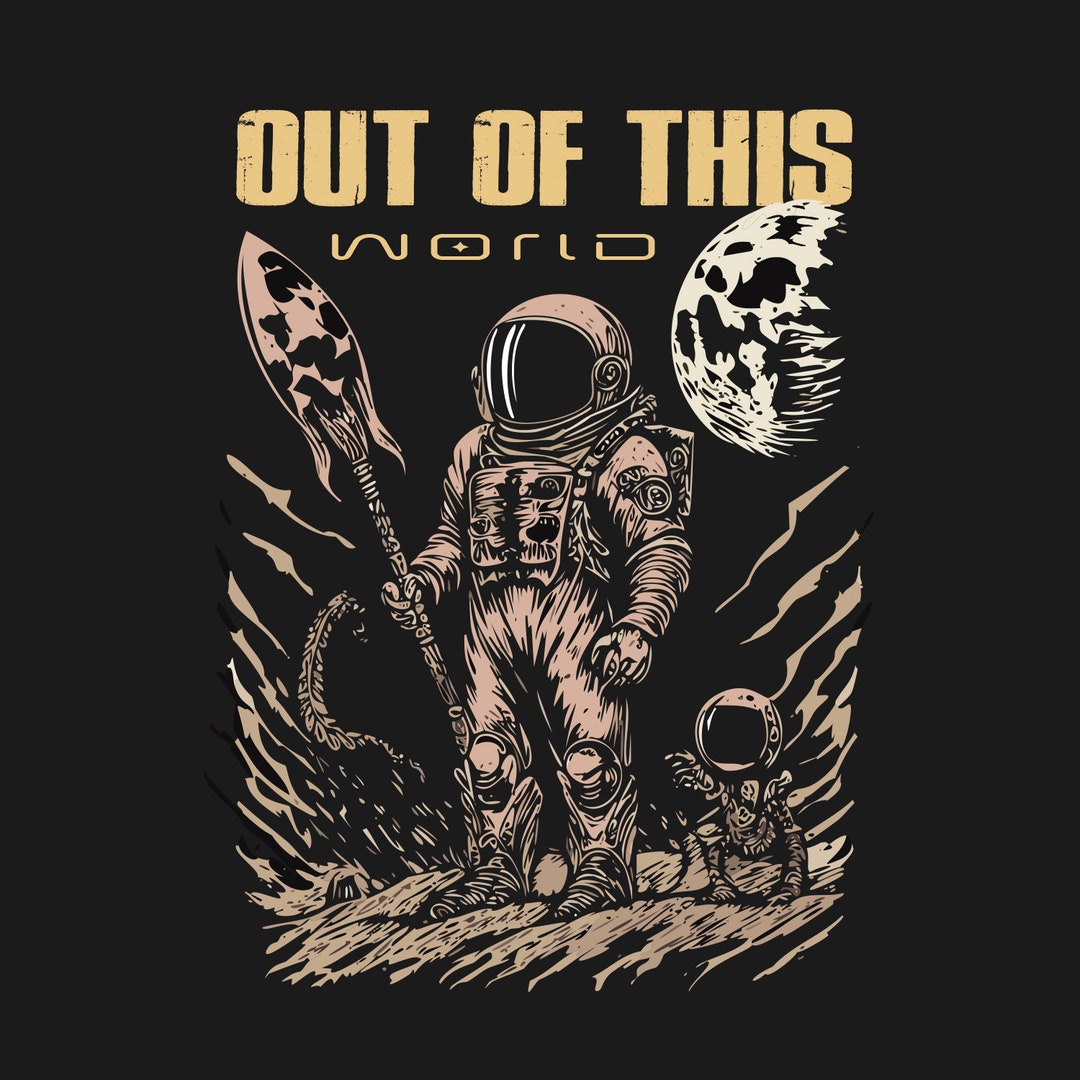 Retro Sci-fi T-shirt 1950s Futuristic Alien Graphic Tee T-shirt Design ...