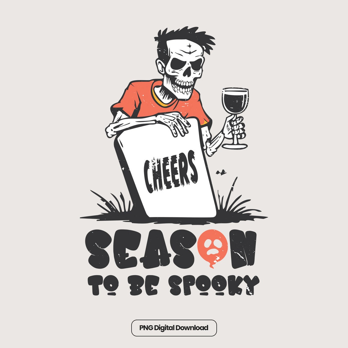 Cheers Skeleton Halloween Graphic PNG T-shirt Design PNG Digital ...