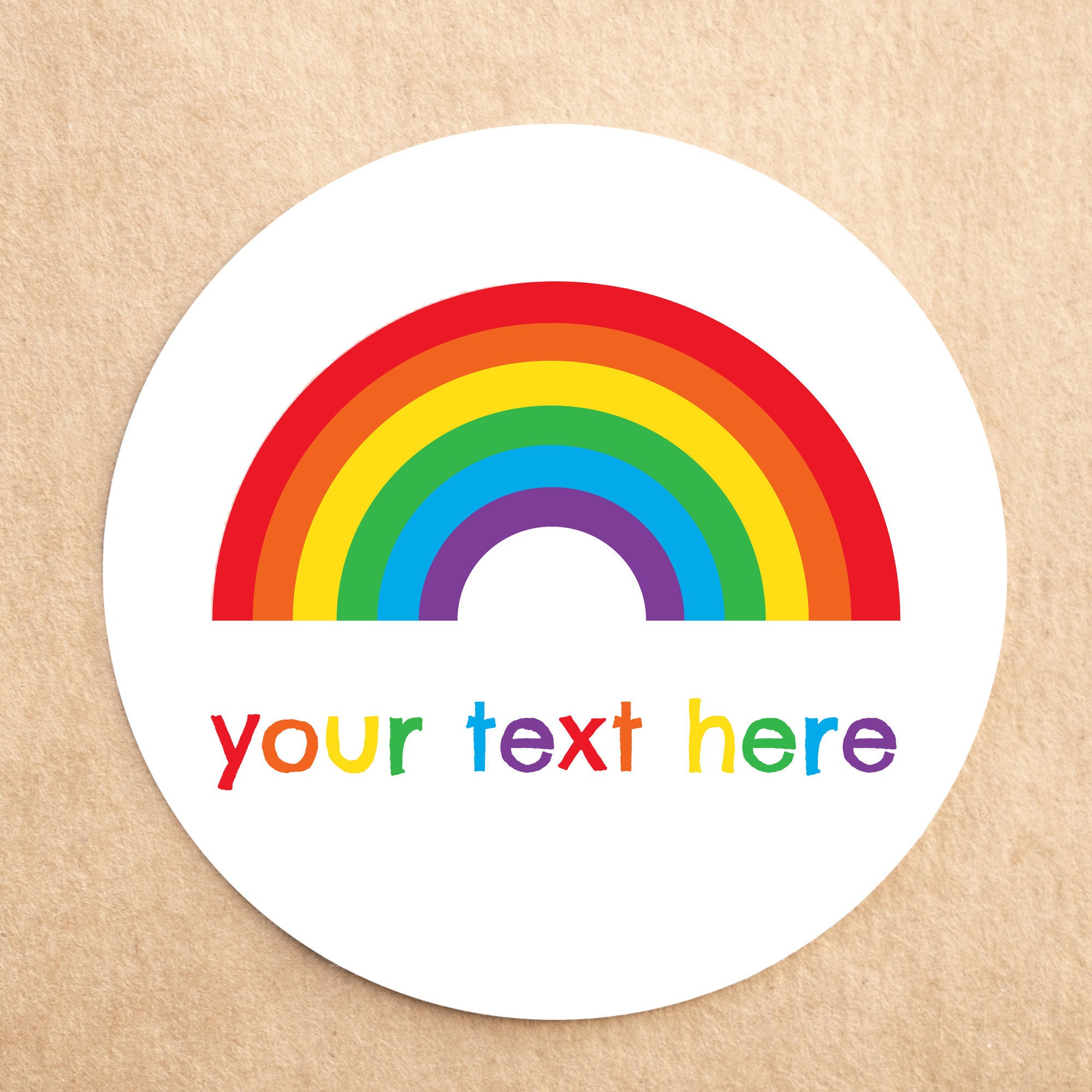 Rainbow Round Stickers