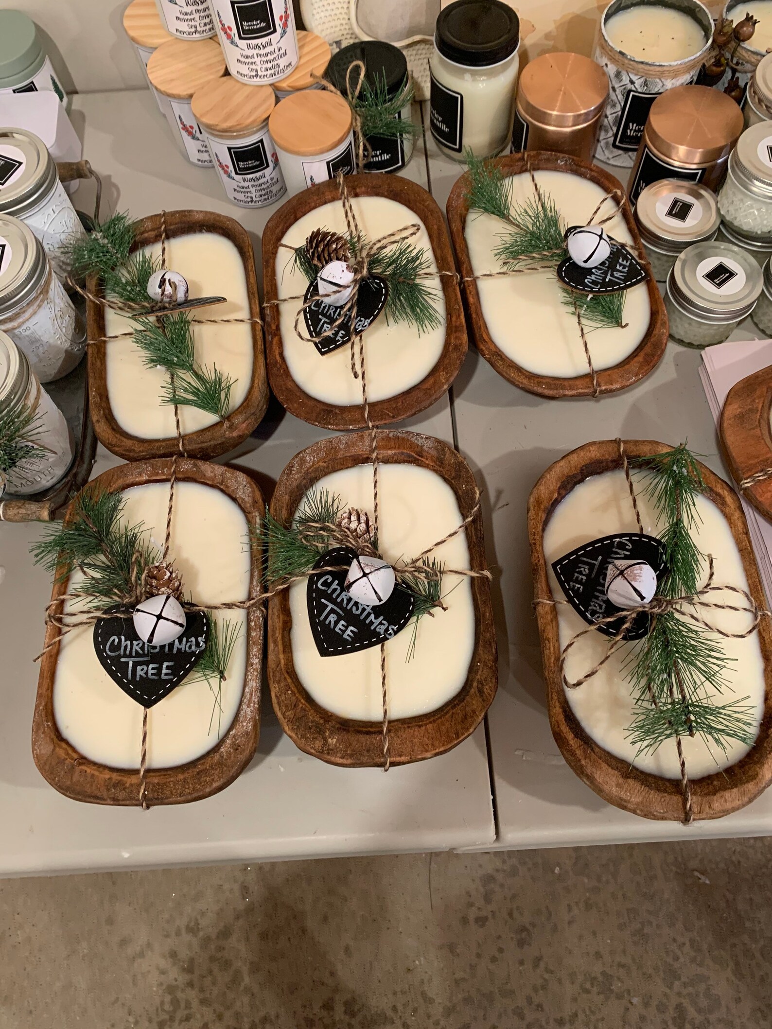 Holiday Dough Bowl Candle, Balsam and Clove,cinnamon Vanilla, Dough ...