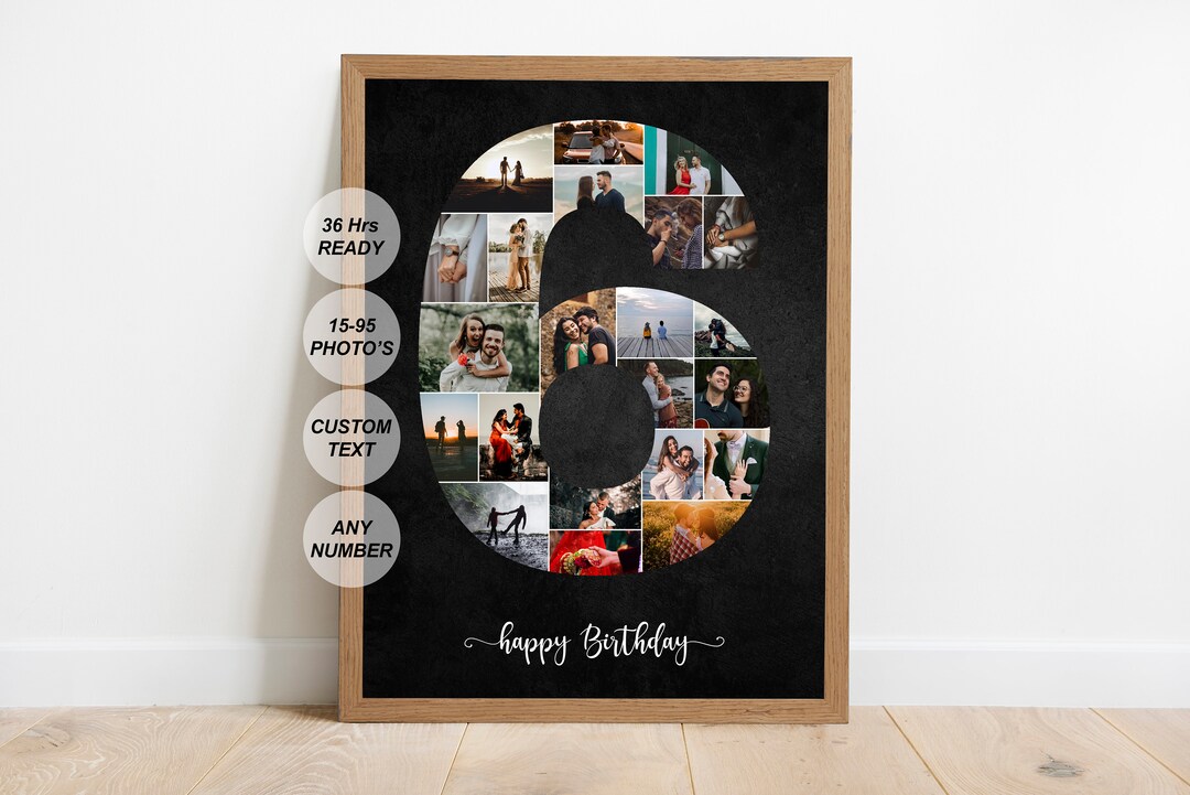 Personalized 6th Anniversary Photo Collage Gift for - Etsy