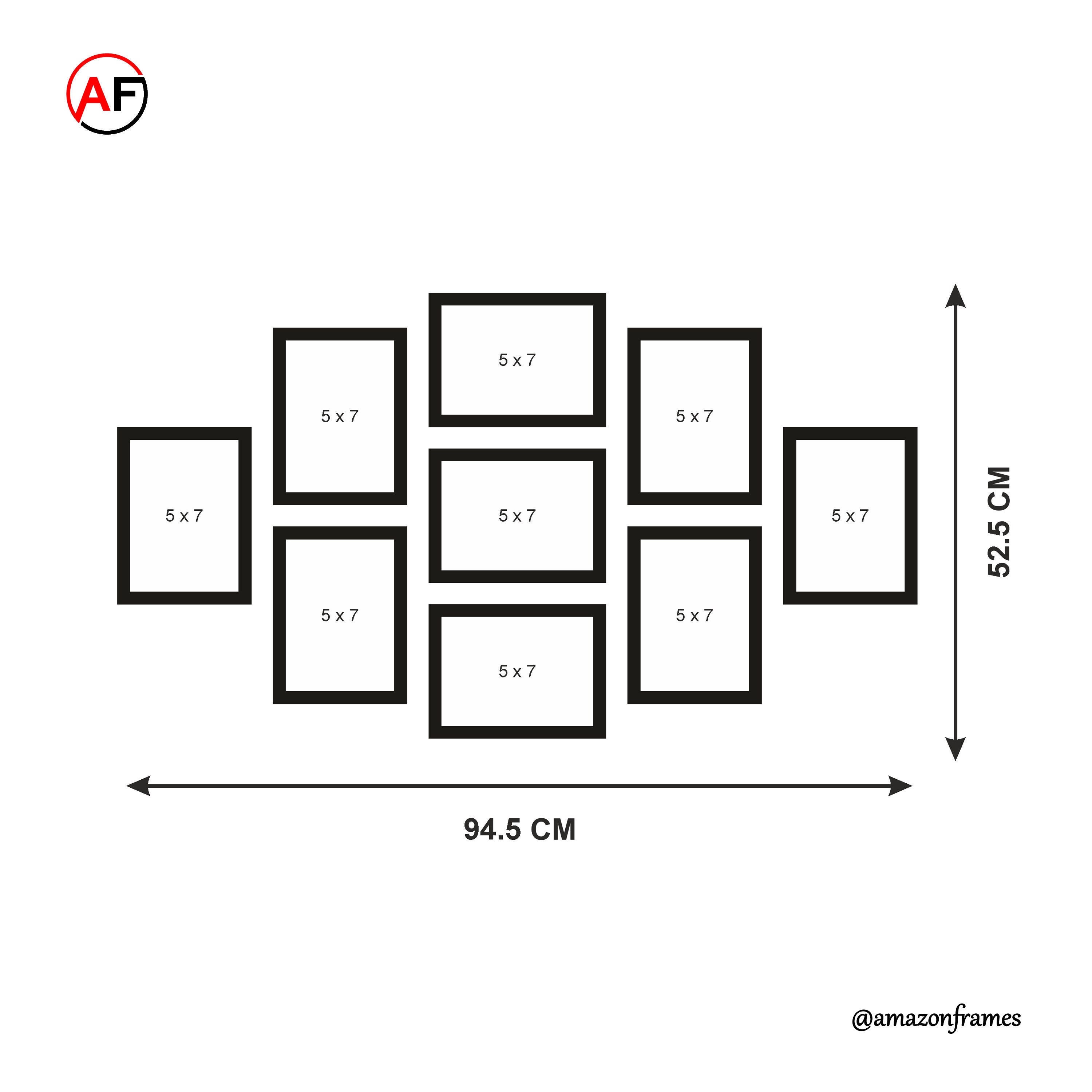 Gallery Wall Frame Set of 9 Picture Frames in White or Black Frames - Etsy