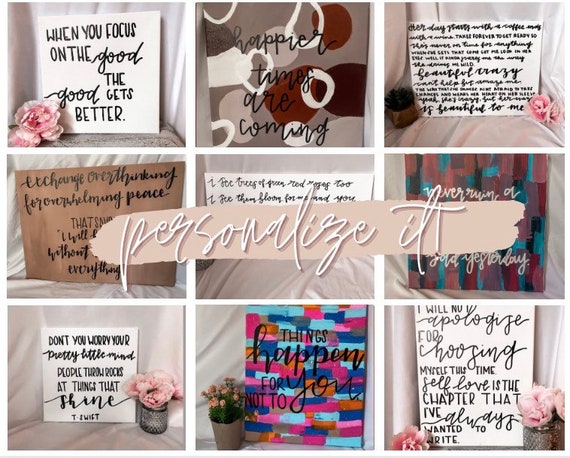 Personalized Quote Sign. Handwritten Signs Made to Order | Etsy