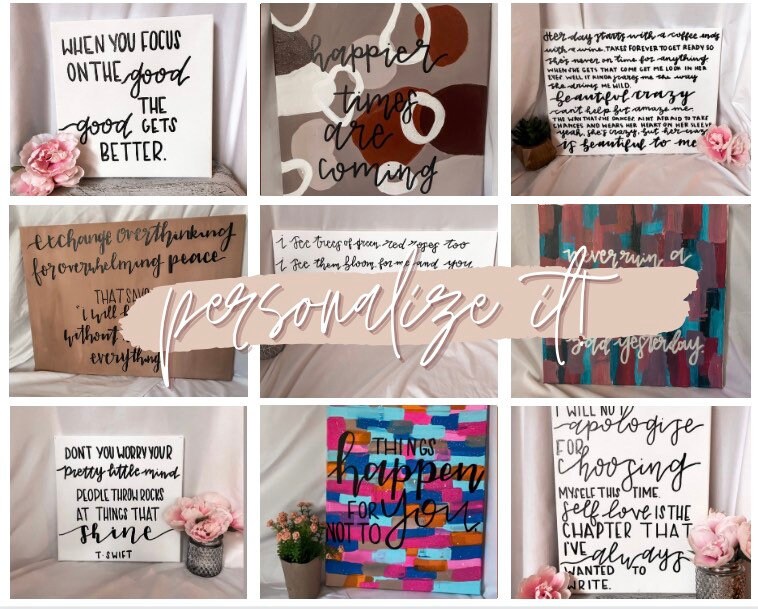 Personalized Quote Sign. Handwritten Signs Made to Order! - Etsy