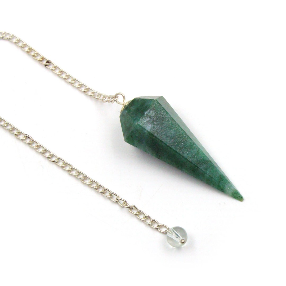 Green Jade Gemstone Pendulum, Green Jade Healing Crystal Pendulum, Metaphysical Crystal Pendulum ...