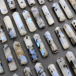 AAA Blue Flashy Moonstone Crystal Points, Natural Rainbow Moonstone ...