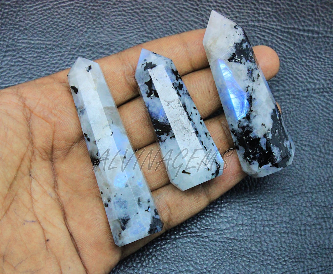 Blue Rainbow Moonstone Jumbo Towers, Moonstone Wand, Moonstone Tower ...