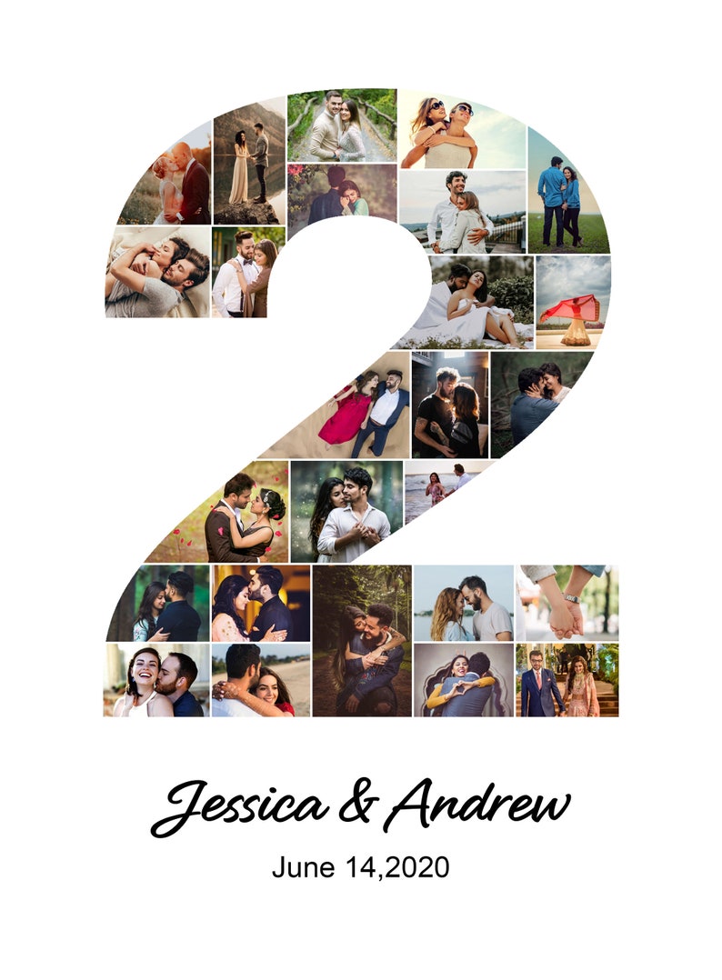 Rustic 2nd Anniversary Photo Collage / Cherish Memories in a Beautiful ...