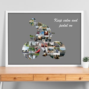 Personalized Cycling Photo Collage, Professional Cyclist Gifts, Custom ...