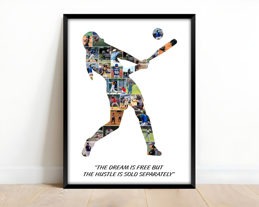 Softball Photo Collage, Softball Senior Night Gift, Softball Team Gift ...