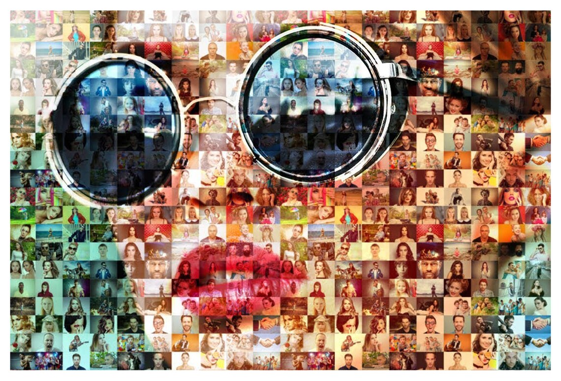 Photo Collage From Your Photos Custom Mosaic Photo Print - Etsy