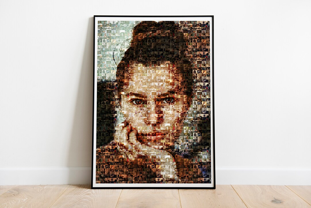 Photo Mosaic, Mosaic Photo Collage, Mosaic Photo, 1st Anniversary Gift ...