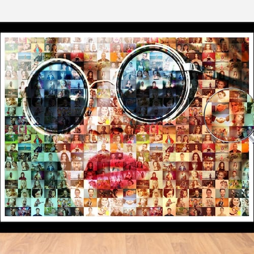 Birthday Gift for Her Photo Mosaic Collage From Your Photos - Etsy
