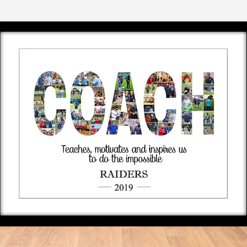 Coach Photo Collage-sport Coach Collage-gift for - Etsy