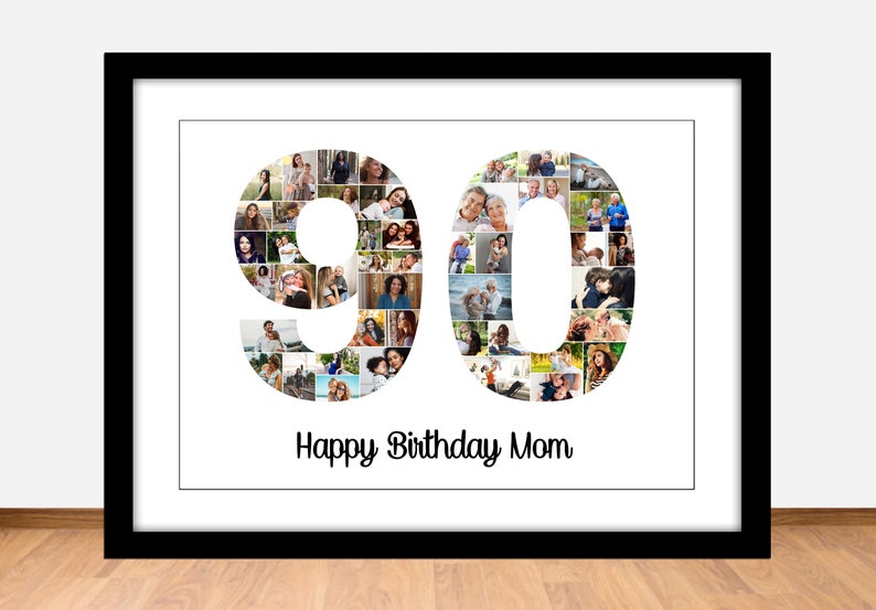 90th Birthday Gift Collage Photo Numbers 90th Birthday Photo - Etsy