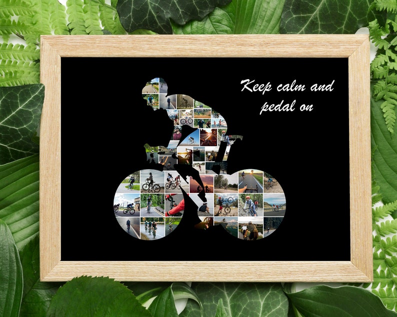 Personalized Cycling Photo Collage, Professional Cyclist Gifts, Custom ...