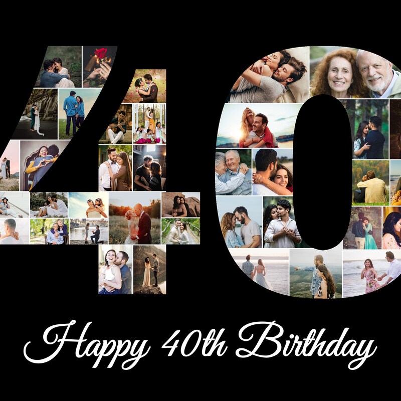 40th Collage - Etsy