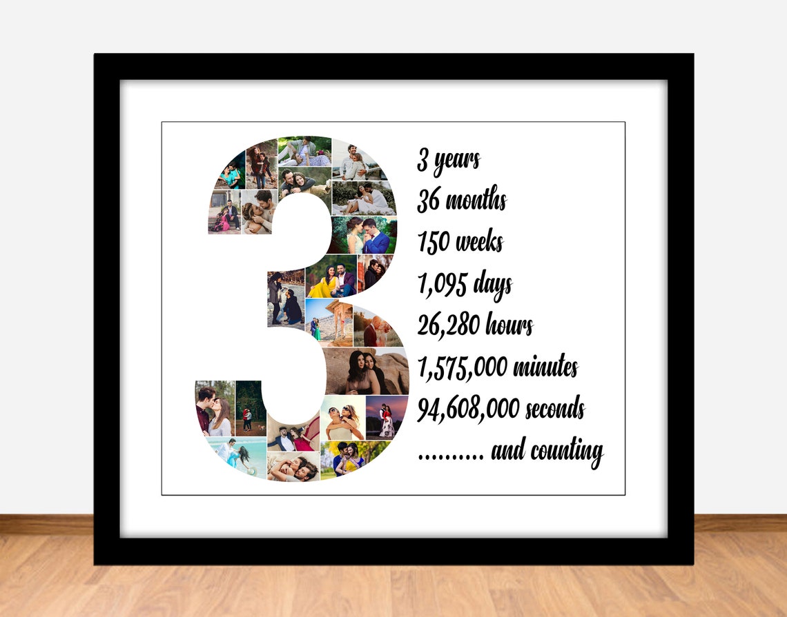 Custom Number Photo Collage Personalize Anniversary Collage - Etsy