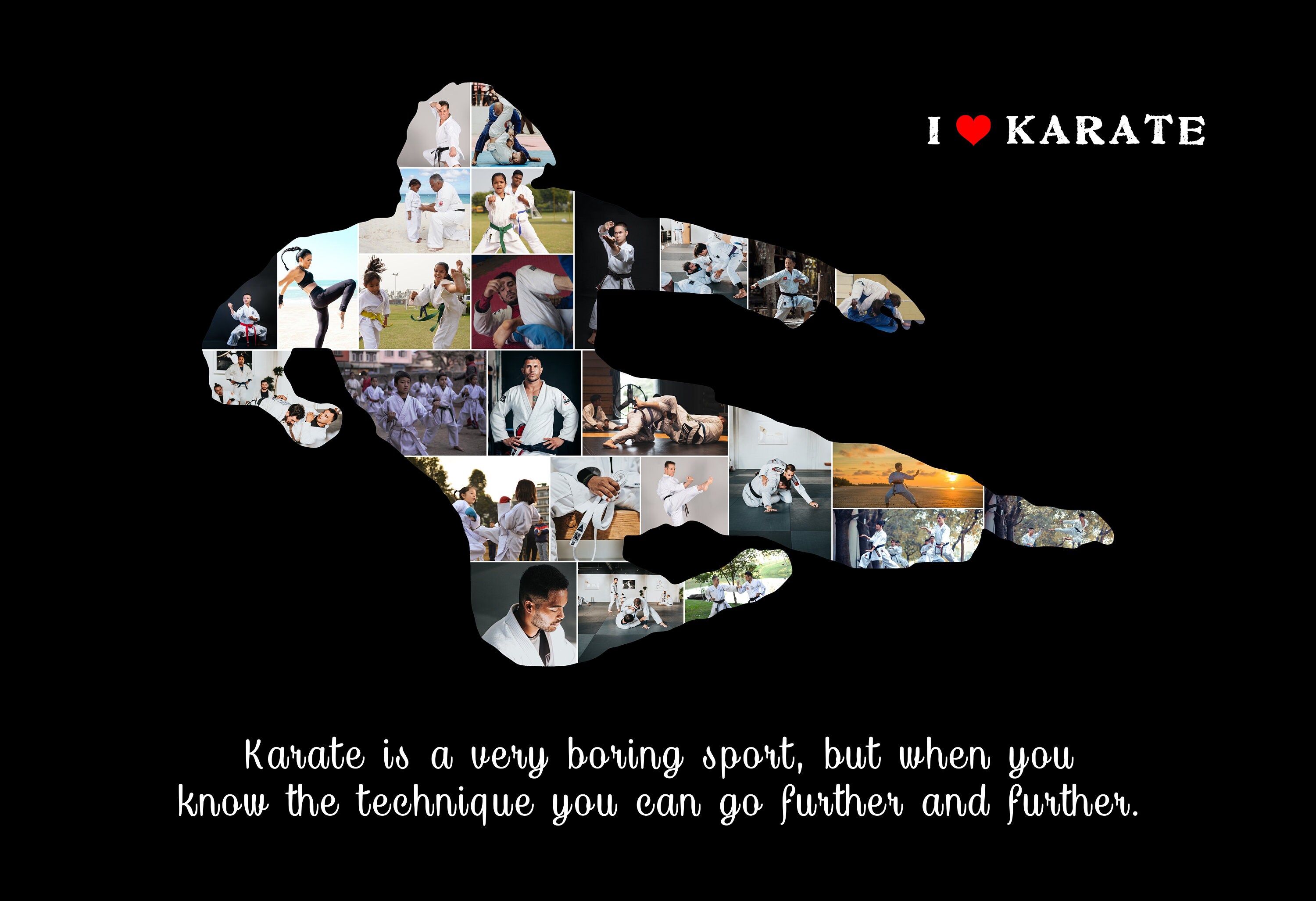 Karate Photo Collage, Judo Photo Collage, Karate Teacher Collage ...