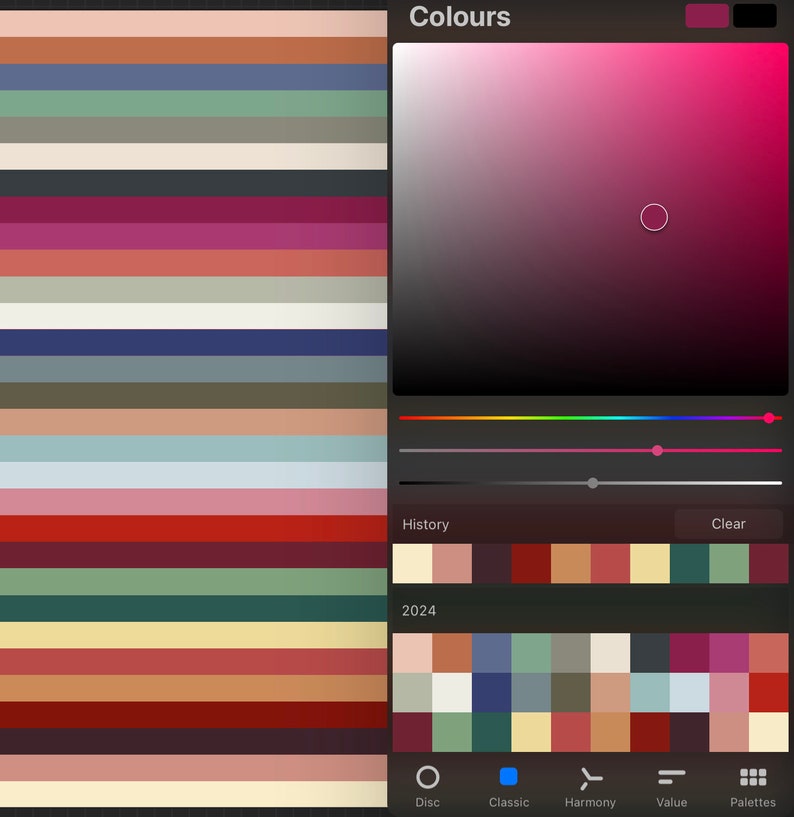 Color Palette for Procreate Color Swatches Instant Download Procreate ...