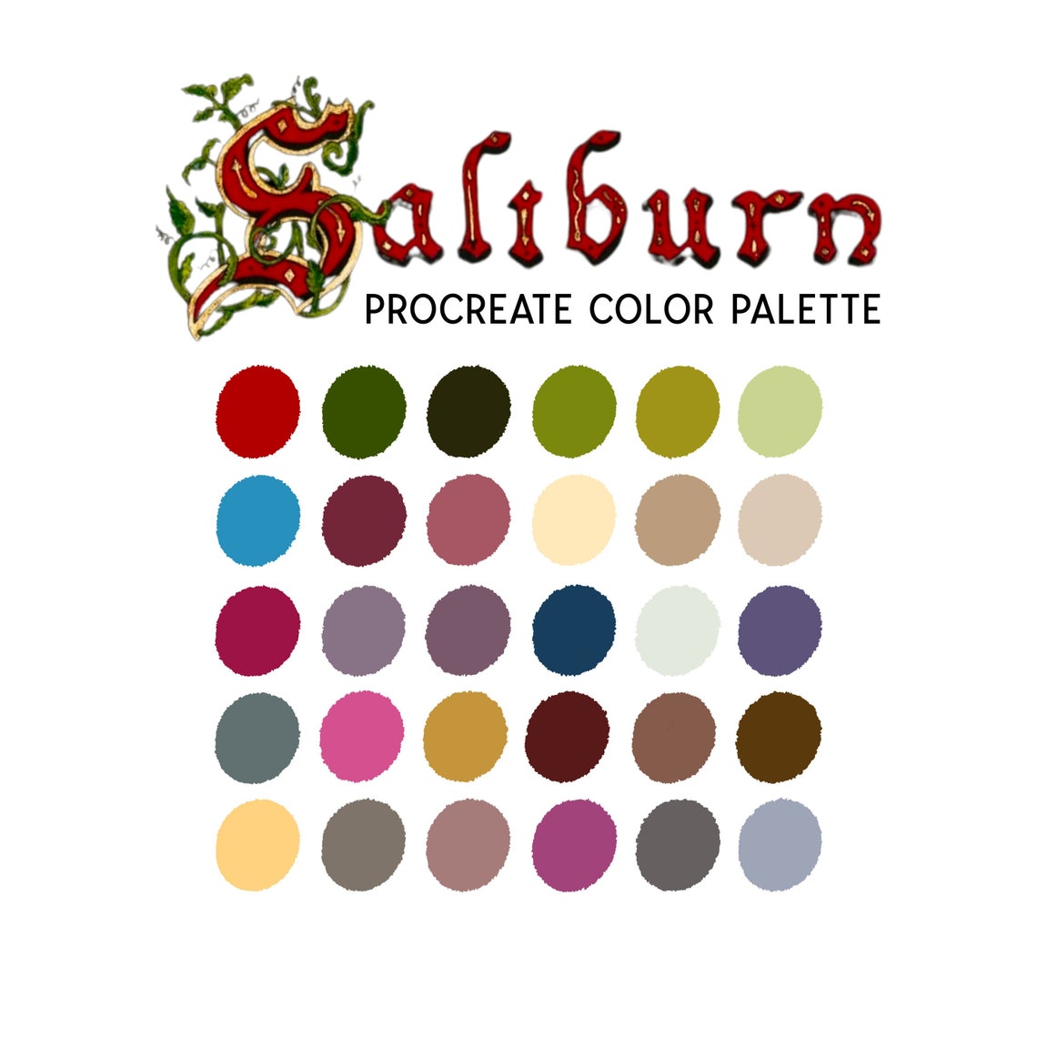 Procreate Palette Procreate Color Palette Procreate Color Swatches ...