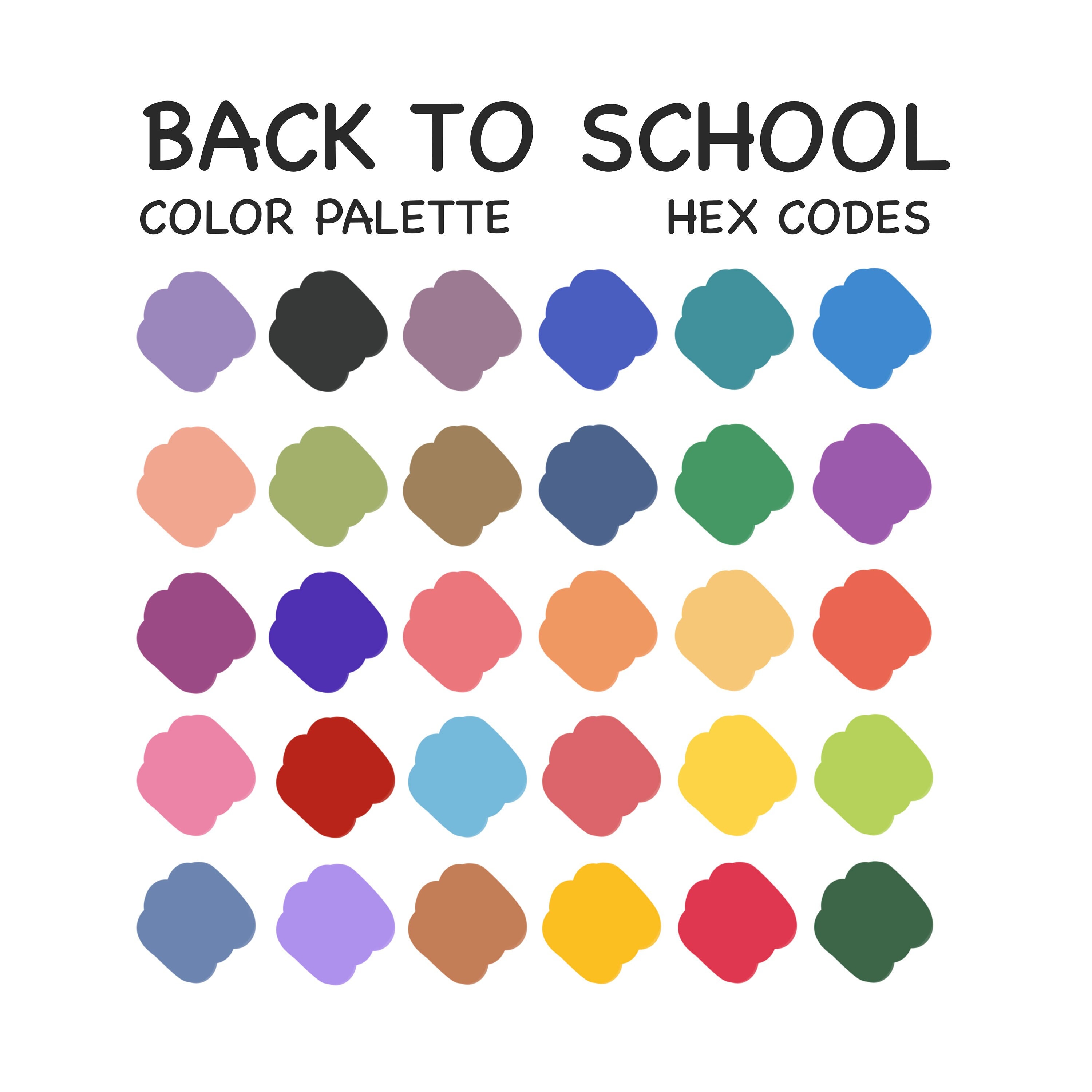Color Palette With HEX CODES for Goodnotes Color Swatches Procreate ...