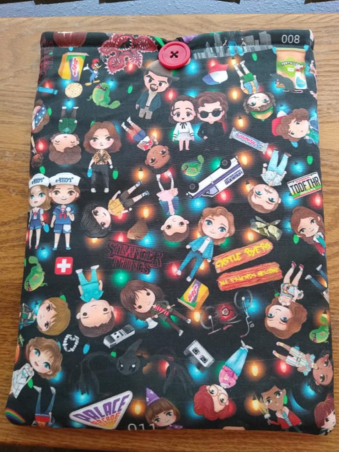 Stranger Things Inspired Padded Book Sleeve With Closure - Etsy