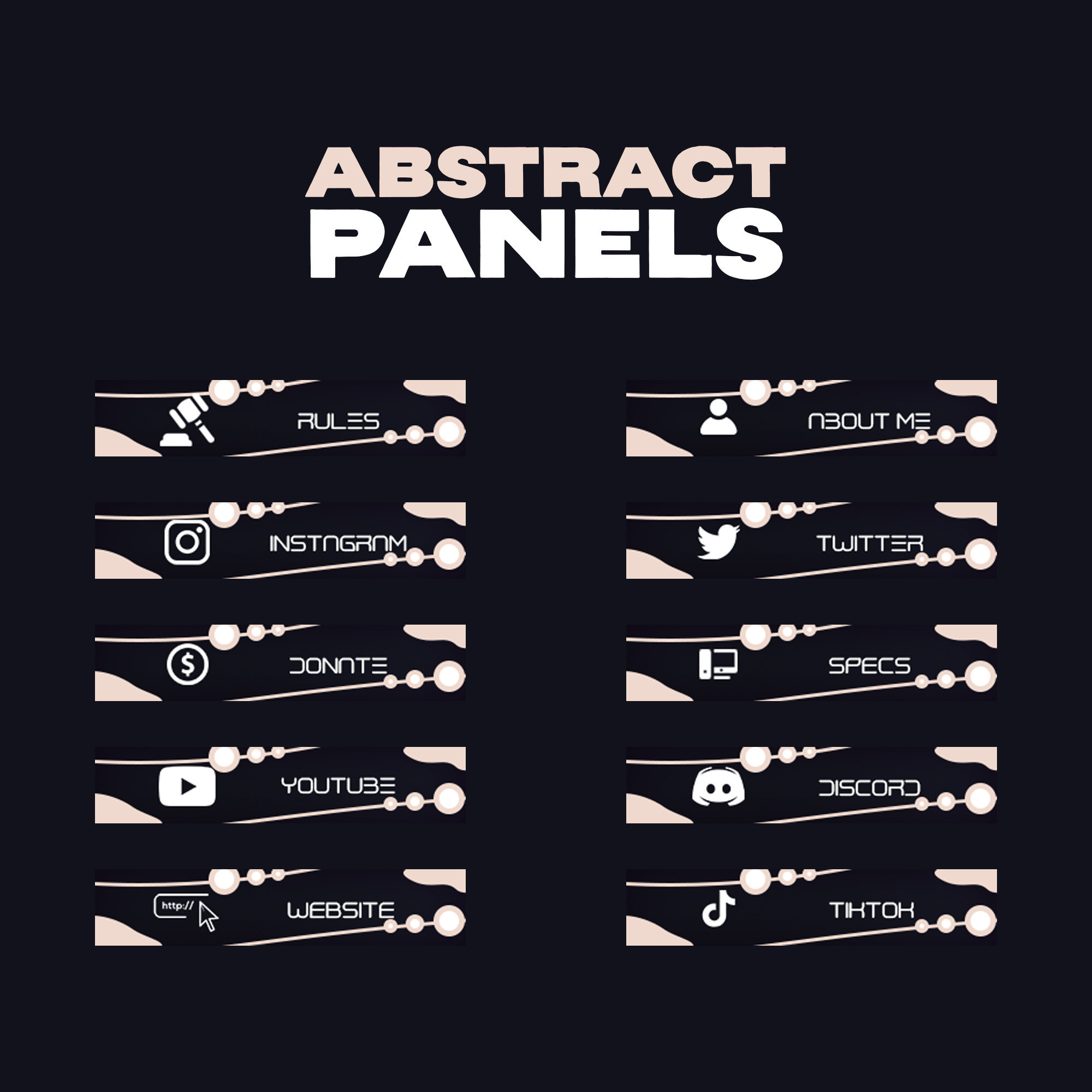 10 Abstract Panels - Twitch Panels Premade *instant Delivery* - Etsy