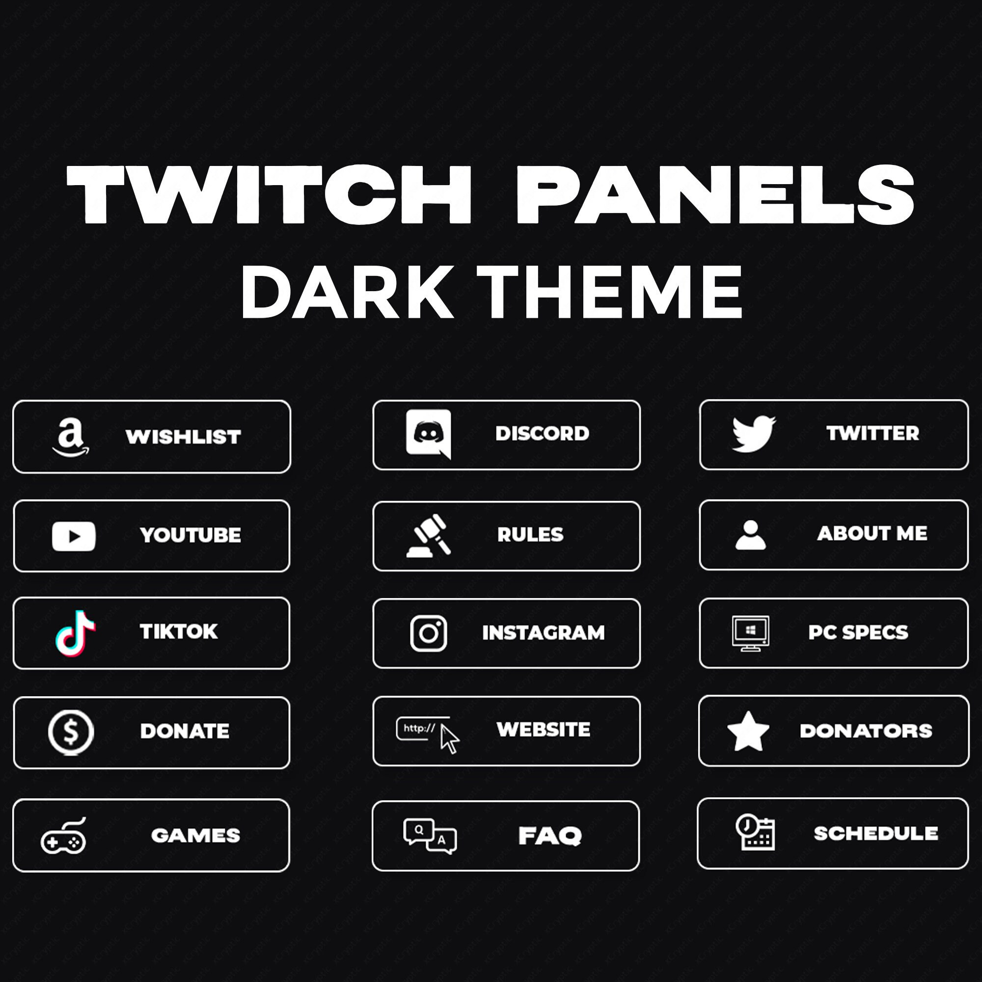 15-clean-black-and-white-panels-twitch-panels-premade-etsy