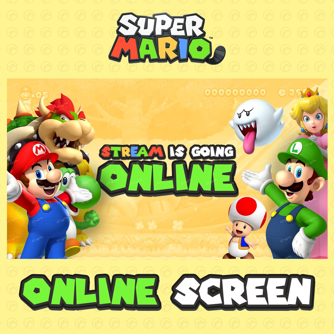 Premade Super Mario Twitch Overlay! *light + Dark Themed Bundle* - Etsy