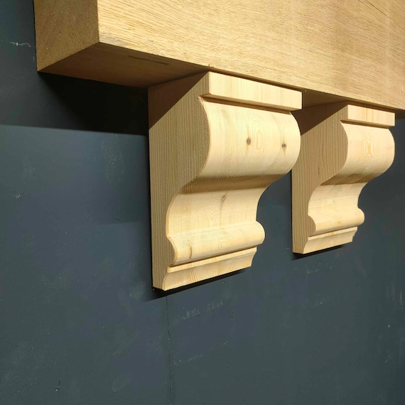 Spanish Colonial Corbels Redwood Pair Victorian Style Decorative
