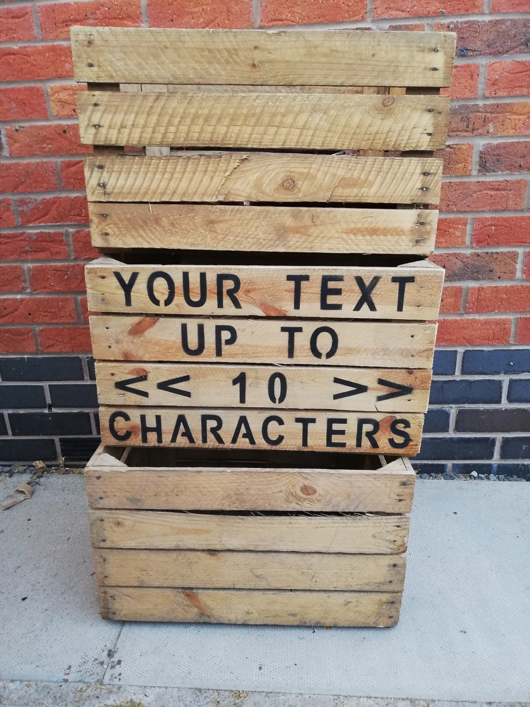Personalised Large Rustic Wooden Apple Crate Storage Box - Etsy UK