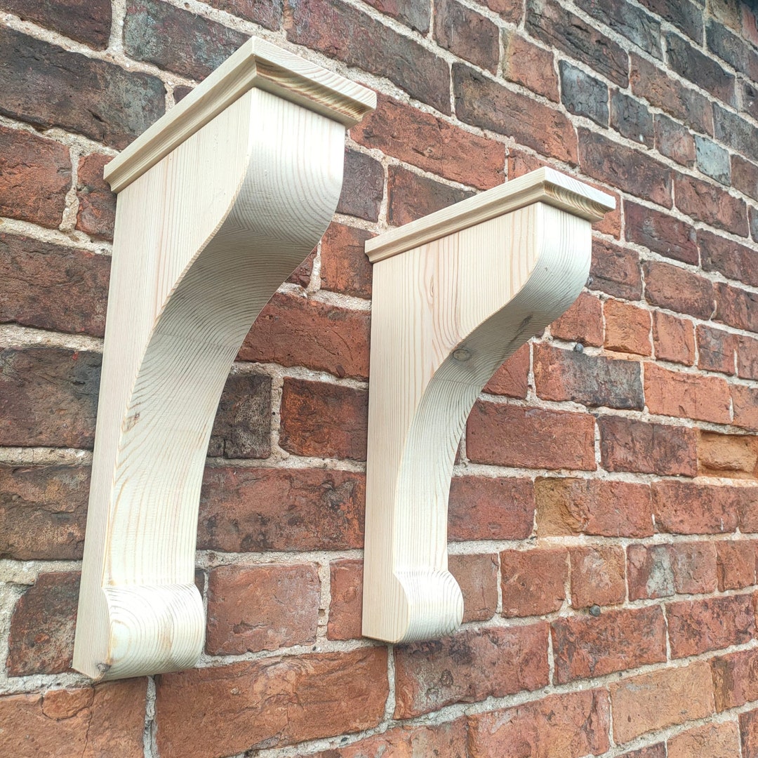 A Pair of Joinery Grade Redwood Corbels AGA Kitchen Corbels /medium Size / Bespoke Size ...