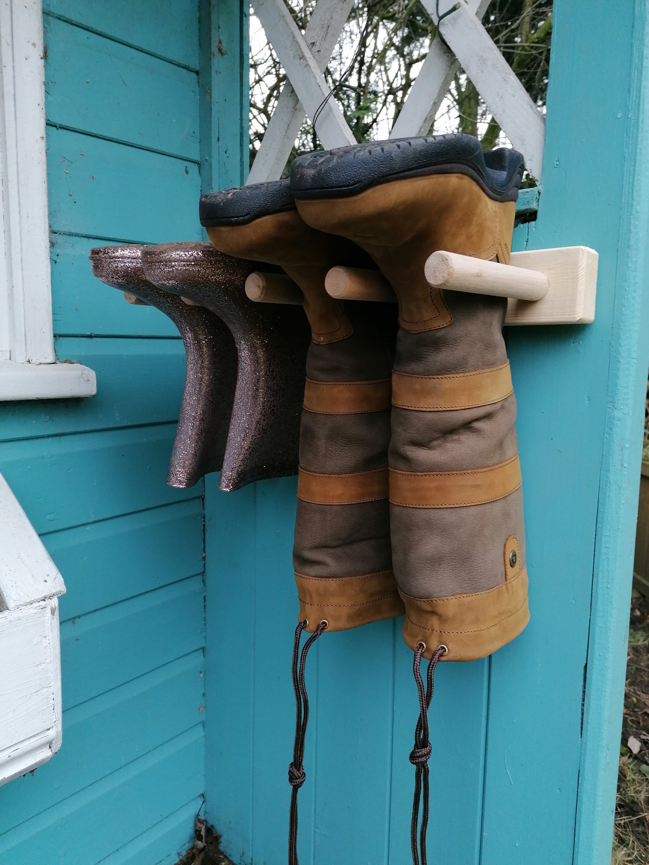 Welly Wellington Wellies Wooden Rack / Boots Holder Wall - Etsy UK