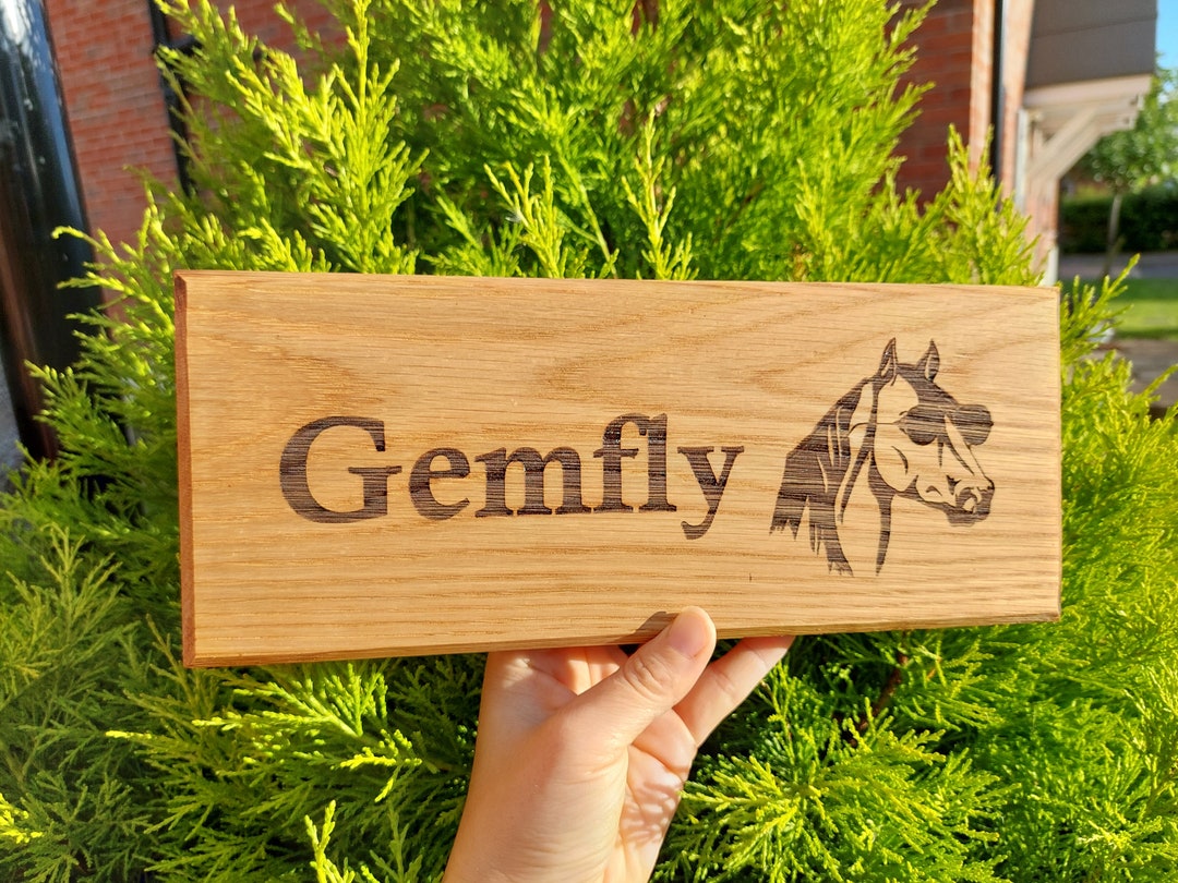 Stable Name Plate. Solid Oak Stable Sign. Equestrian Sign. - Etsy