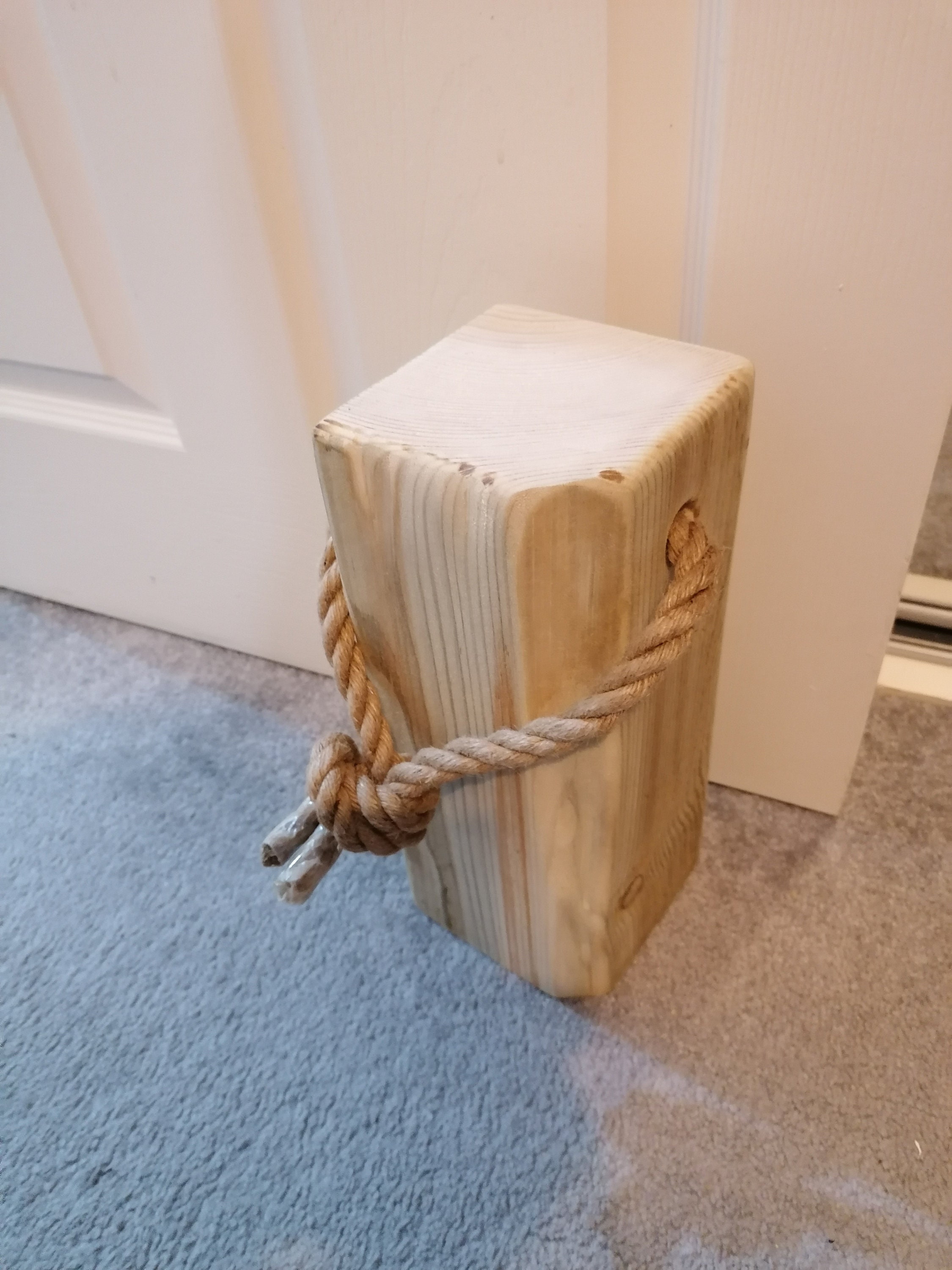 Rustic NEW Solid Wood Door Stop Farm House Decor 2 Sizes | Etsy