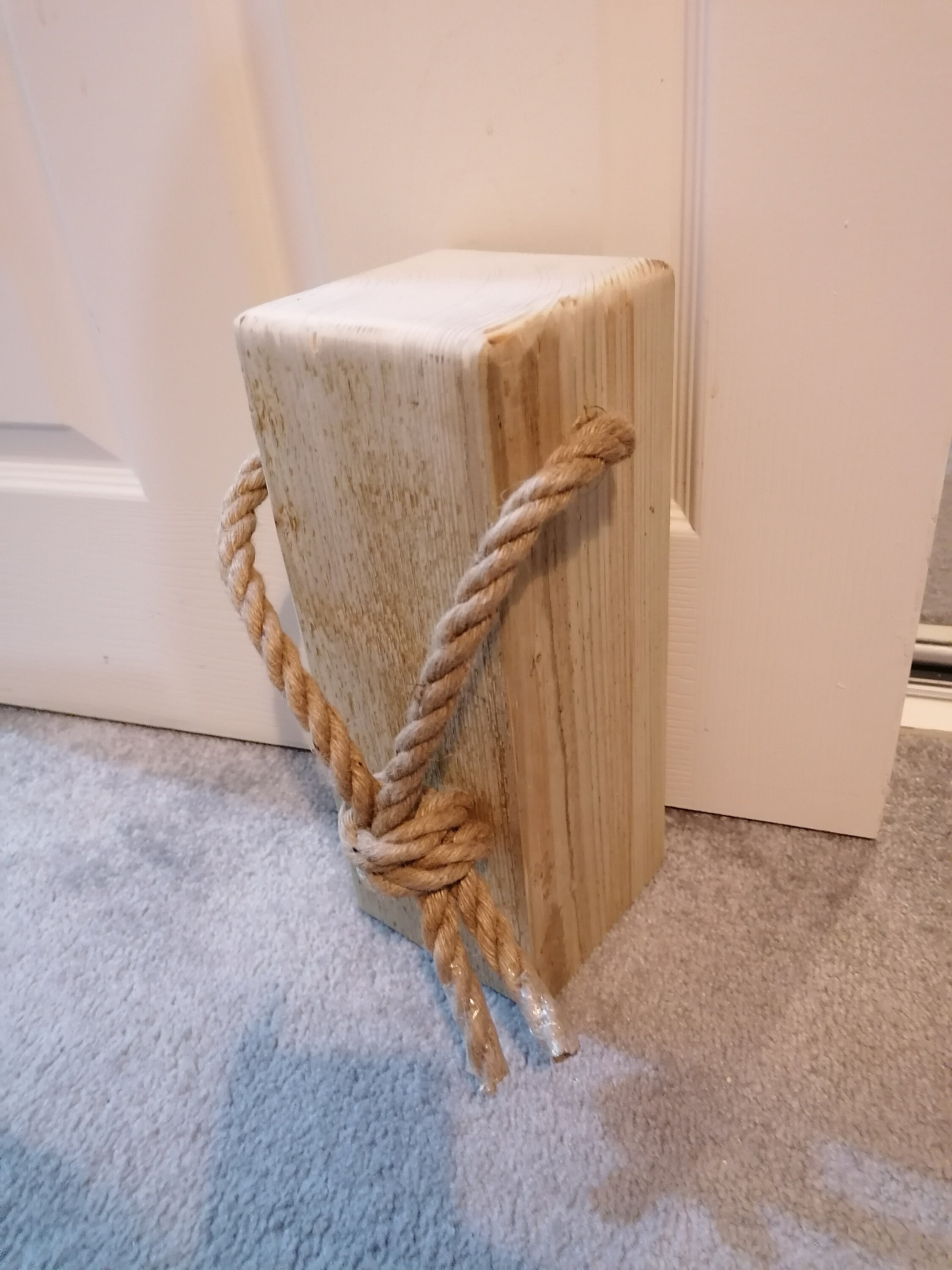 Rustic NEW Solid Wood Door Stop Farm House Decor 2 Sizes | Etsy