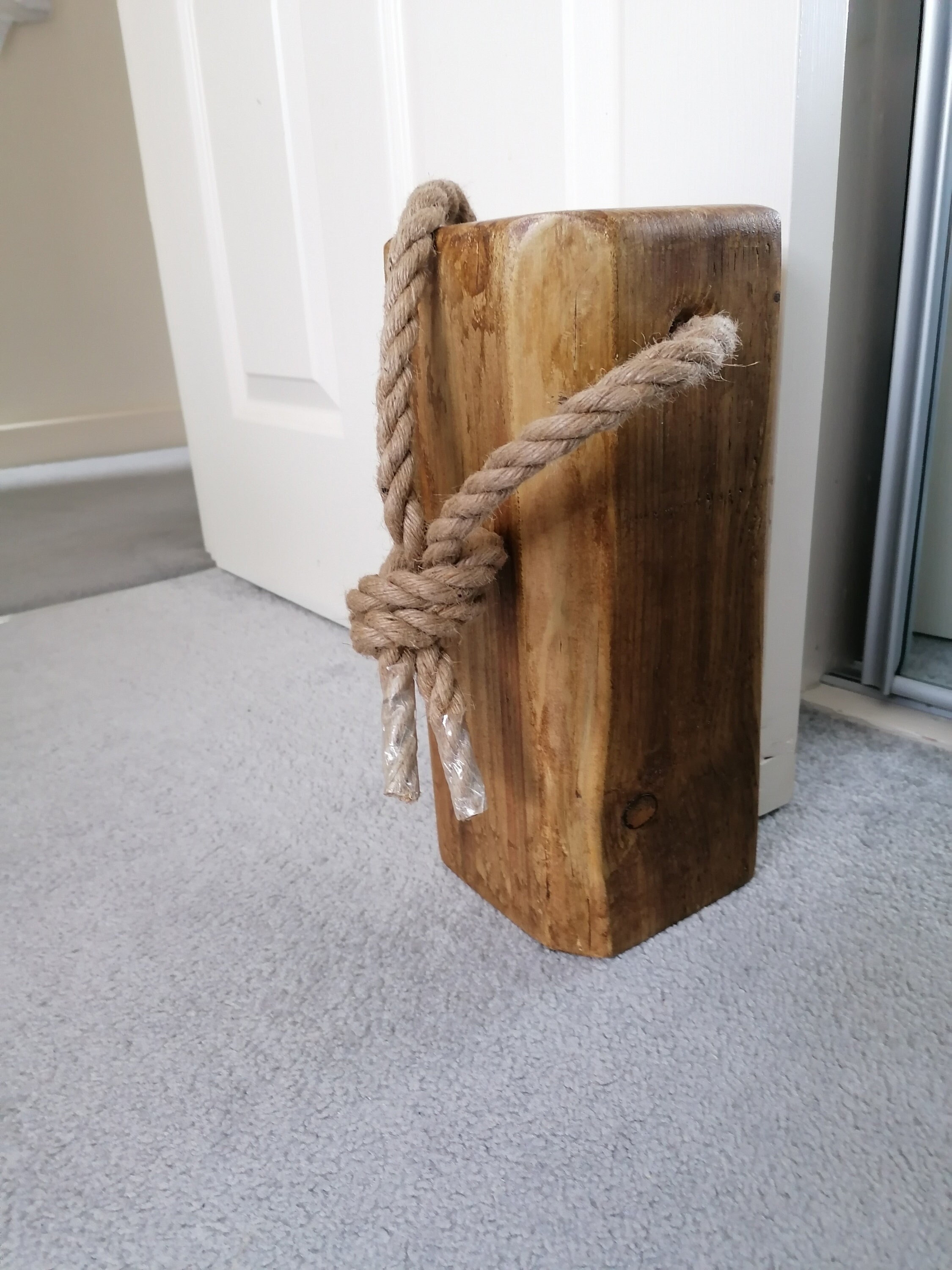 Rustic NEW Solid Wood Door Stop Farm House Decor 2 Sizes | Etsy