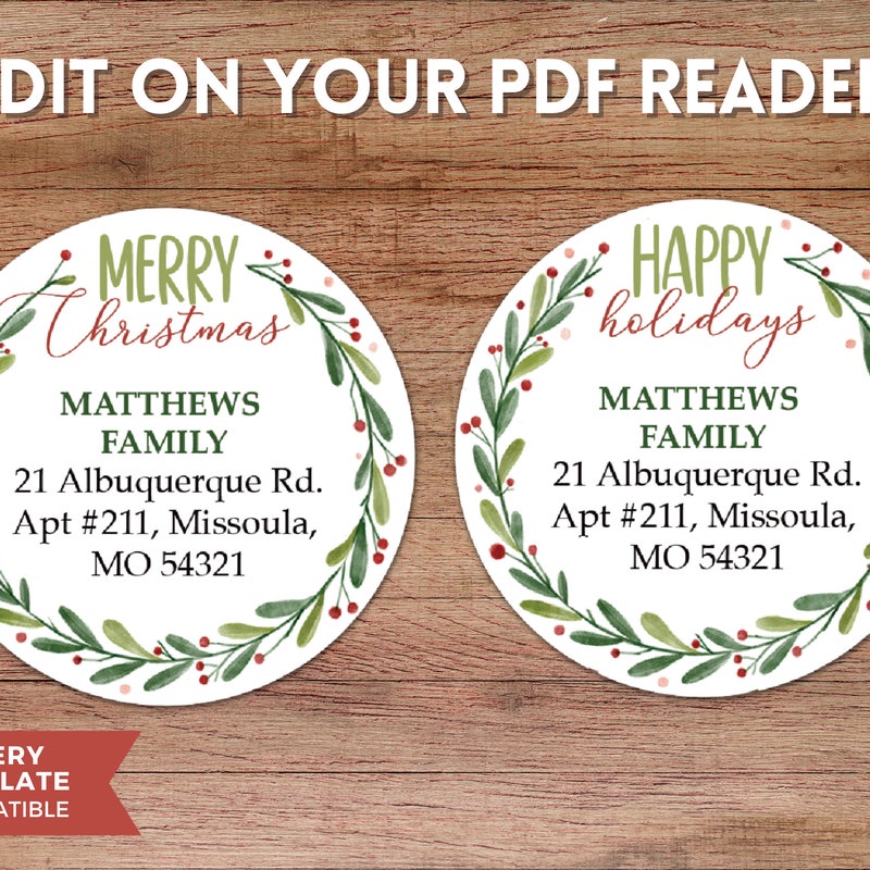 Christmas Address Labels - Etsy