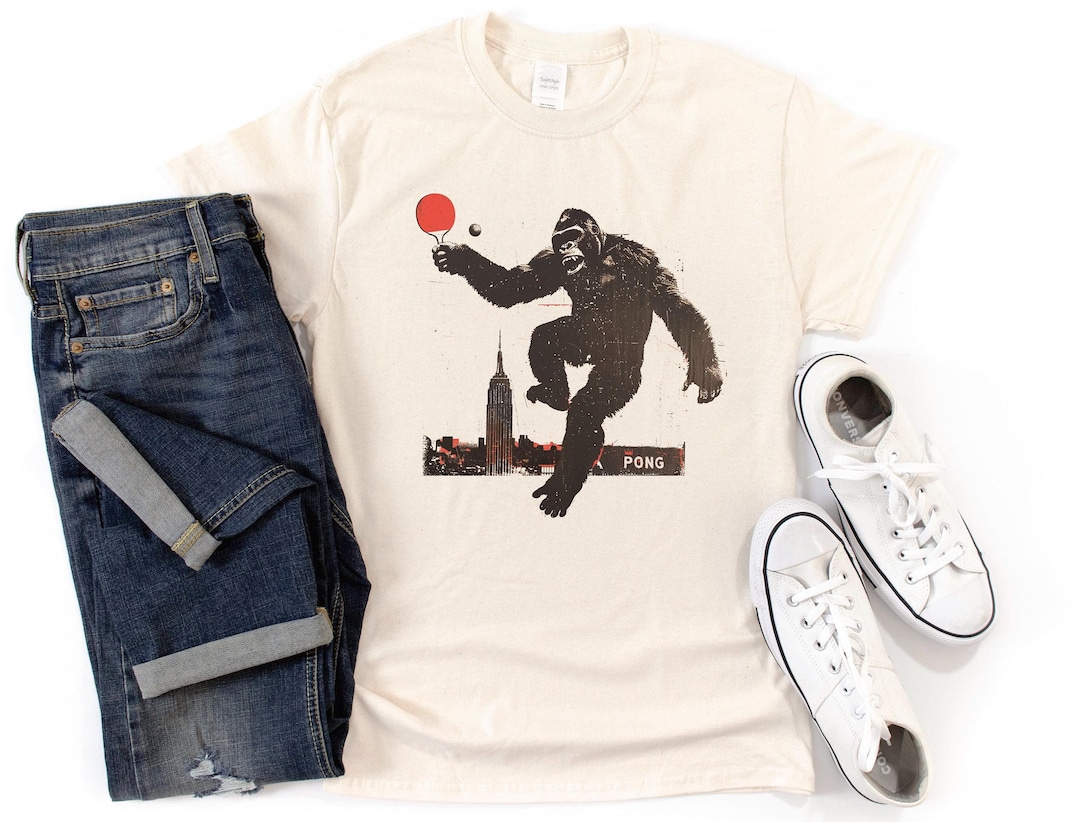 King Kong Playing Ping Pong Shirt Vintage King Kong Shirt Dadzilla ...